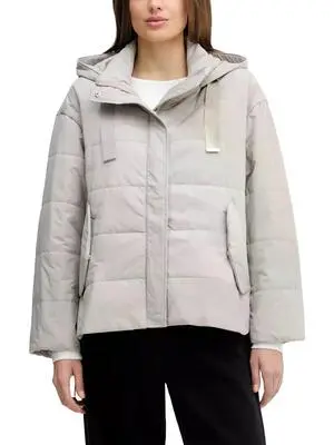 Sisley Quilted Hooded Jacket - Grey