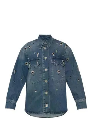 ALLSAINTS Embellished Shirt - Blue