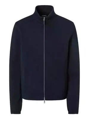Zegna Zip-up Sweater - Blue