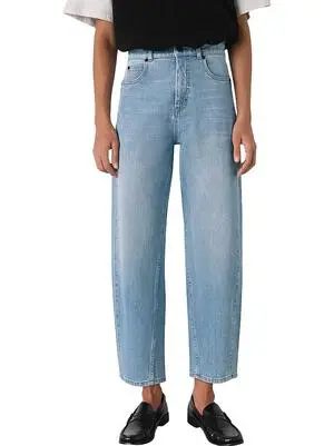 Whistles Stretch Barrel Leg Jeans - Light Wash