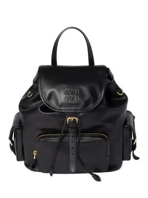 Miu Miu Leather Backpack - Black