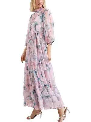 PHASE EIGHT Liyah Floral Maxi Dress - Pale Pink