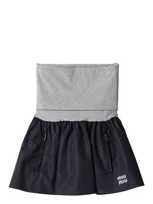 Miu Miu Technical Fabric Miniskirt - Blue/grey