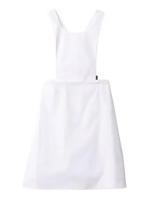 Miu Miu Poplin Apron Dress - White