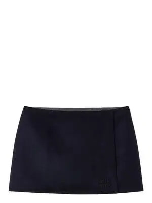 Miu Miu Velour Miniskirt - Blue/grey