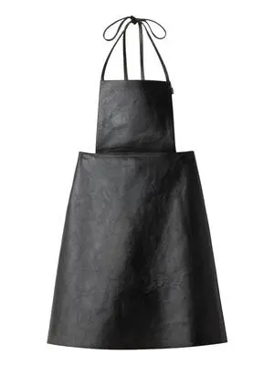 Miu Miu Leather Apron - Black