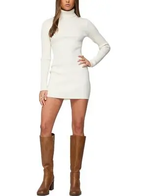 EDIKTED Ribbed Knit Mini Dress