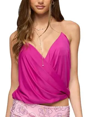 EDIKTED Ainsley Wrap Top Fuchsia