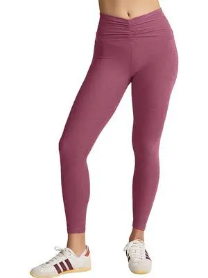 Beyond Yoga Spacedye Centered 7/8 Leggings - Smooth Mauve Heather