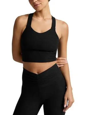 Beyond Yoga Spacedye Twist Cropped Tank - Darkest Night