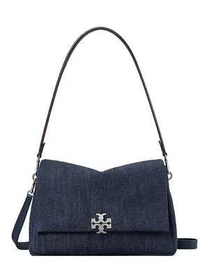 Tory Burch Tory Burch Kira Suede Shoulder Bag Midnight Denim