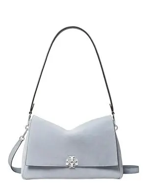 Tory Burch Kira Suede Shoulder Bag - Vapor Blue