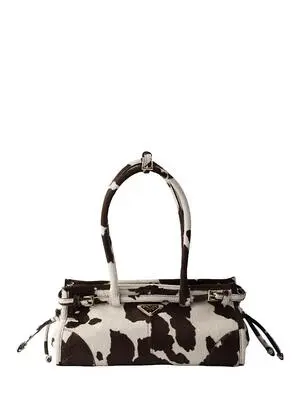 Prada Bonnie Medium Printed Leather Handbag - White