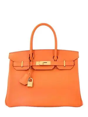 HERMES Birkin 30 Handbag - Orange H