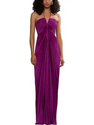 AMUR Ionea Pleated Gown Nectar