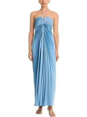 AMUR Ionea Pleated Gown - Tropical Dusk