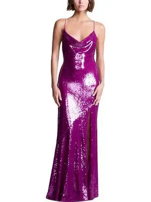 Bcbgmaxazria Kimberly Sequinned Gown - Fuschia