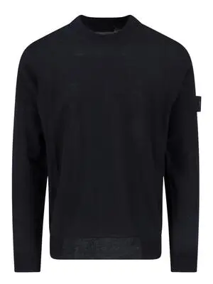 Stone Island Virgin Wool Sweater - Black