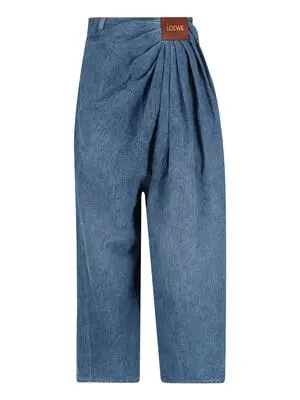 Loewe Draped Wide-leg Jeans - Blue
