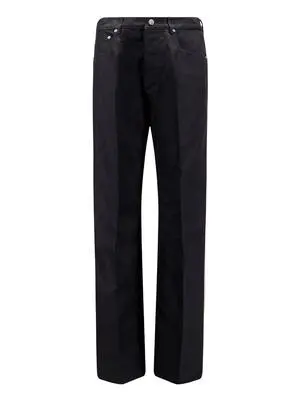 Rick Owens Geth Certified Cotton Blend Trousers - Black