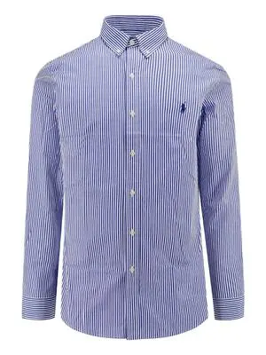 Polo Ralph Lauren Striped Stretch Cotton Shirt - Blue
