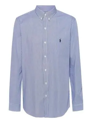 Polo Ralph Lauren Striped Stretch Cotton Shirt - Blue
