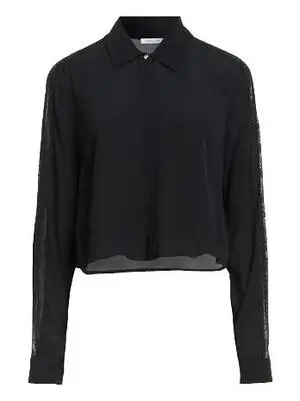 Patrizia Pepe Shirt In Viscose And Polyamide - Black