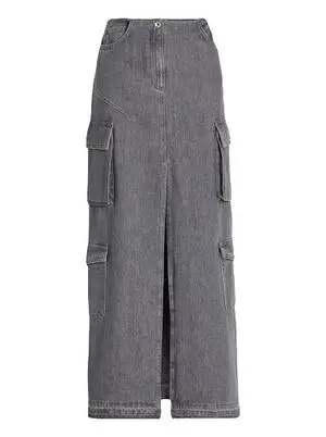 Patrizia Pepe Pencil Denim Skirt - Grey