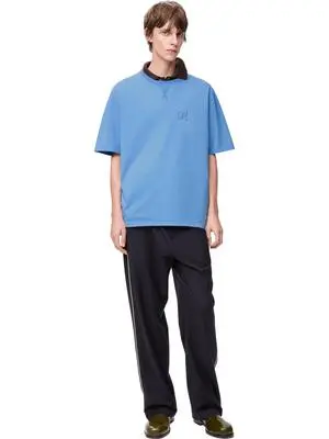 Loewe Loose Fit T-shirt In Cotton - Blue