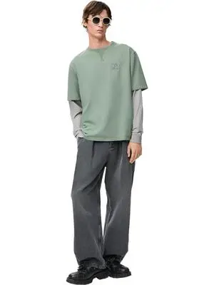 Loewe Loose Fit T-shirt In Cotton - Sage
