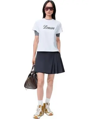 Loewe Pleated Mini Skirt - Navy Blue