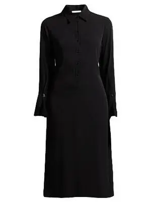 Patrizia Pepe Midi Shirt Dress - Black