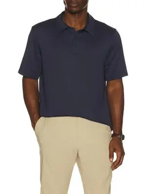 Beyond Yoga Beyond Yoga All In Active Polo In Baby Blue Nocturnal Navy