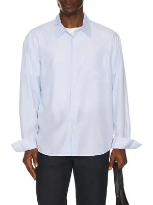 FRAME Relaxed Shirt In Blue - Blue Stripe