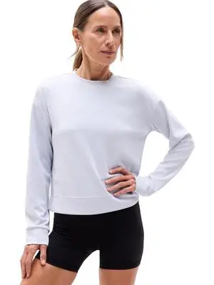 Athleta Relaxed Seasoft Crewneck Sweatshirt - Dove