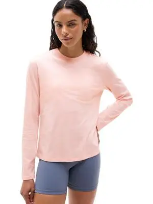 Athleta Classic Cotton Top - Pink Sand
