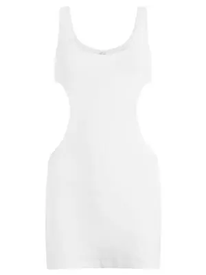 SKIMS Cotton Jersey Cut-out Mini Dress - Marble