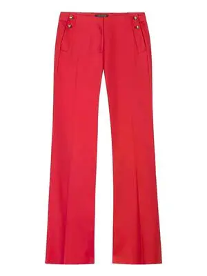 LUISA CERANO Pocket Flared Trousers - Red