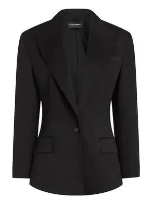 Karl Lagerfeld Single-breasted Blazer - Black