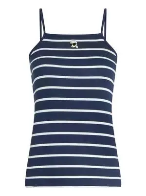 Karl Lagerfeld Striped-pattern Tank Top - Blue