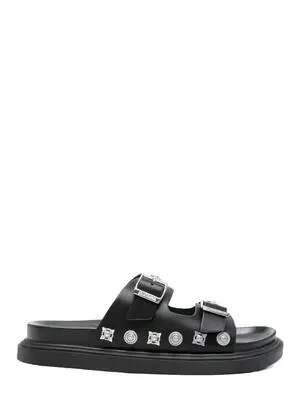 Just Cavalli Buckle Embellished Sandals - Black