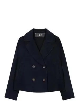 LUISA CERANO Double-breasted Pea Coat - Blue