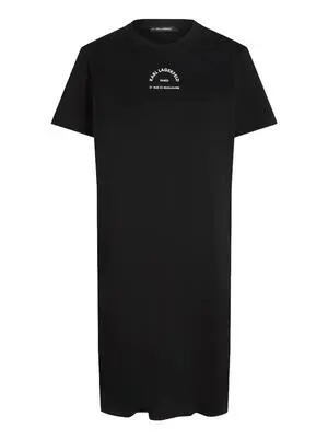 Karl Lagerfeld Rue St. Guillaume T-shirt Mini Dress - Black