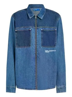 Karl Lagerfeld Chest-pocket Overshirt - Blue