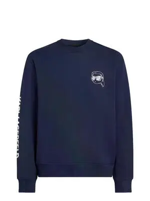 Karl Lagerfeld Logo Relaxed Sweatshirt - Blue