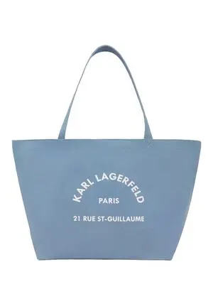Karl Lagerfeld Rue St-guillaume Canvas Tote Bag - Blue