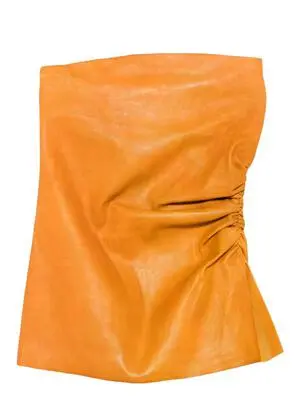 Stouls Laya Ruched Tube Top - Orange