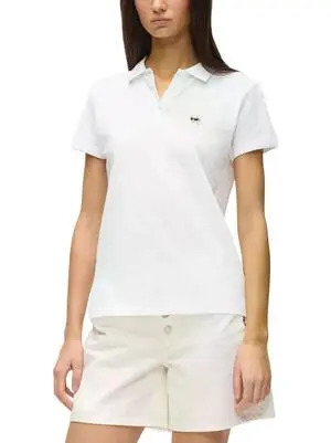 Karl Lagerfeld Logo-patch Polo Top - White