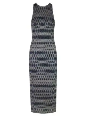 Missoni Zigzag-pattern Midi Dress - Blue