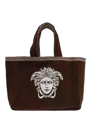 Versace Medusa Embroidery Tote Bag - Brown